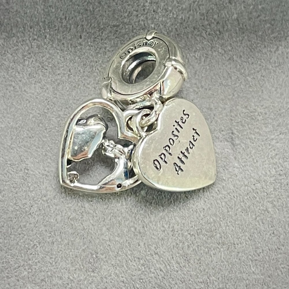 Pandora Disney Lady And The Tramp Heart Dangle Charm - Gem
